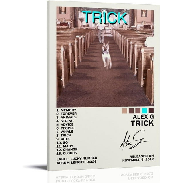EASSL Alex G Trick Poster Album Cover Posters Canvas Art Poster Bedroom ...