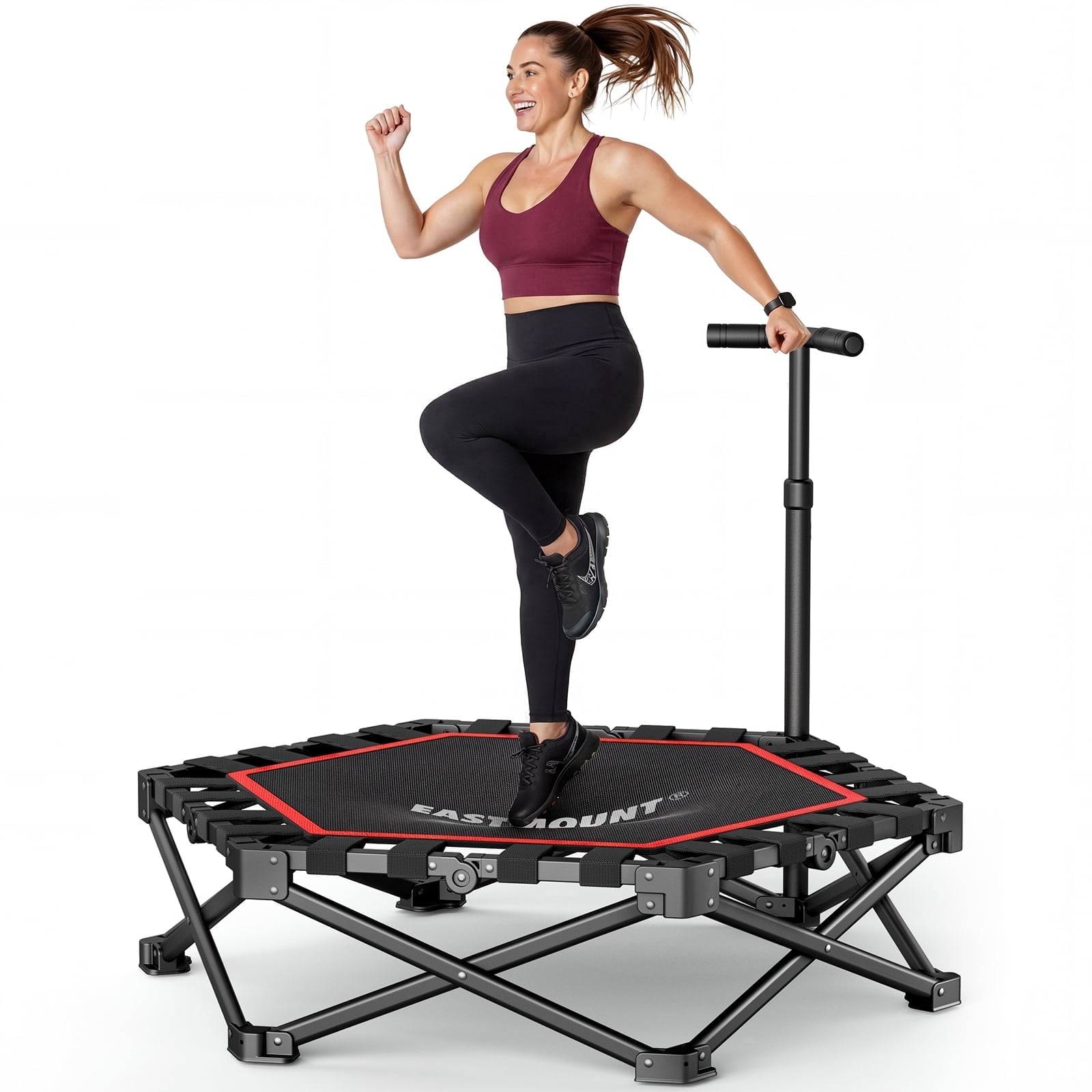 EAST MOUNT 42" Folding Fitness Trampoline for Adults, Foldable Mini ...