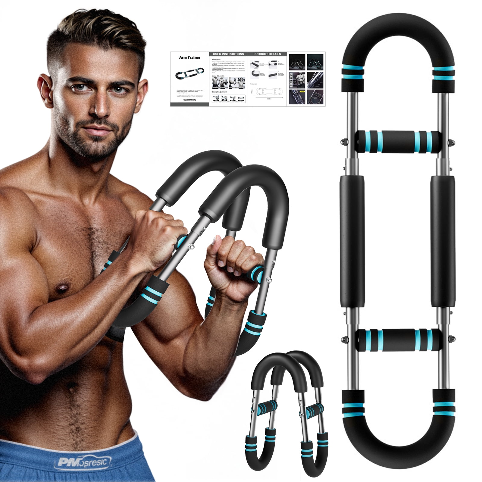 EAST MOUNT Twister Arm Trainer, Power ChestExpander, Adjustable Forearm ...