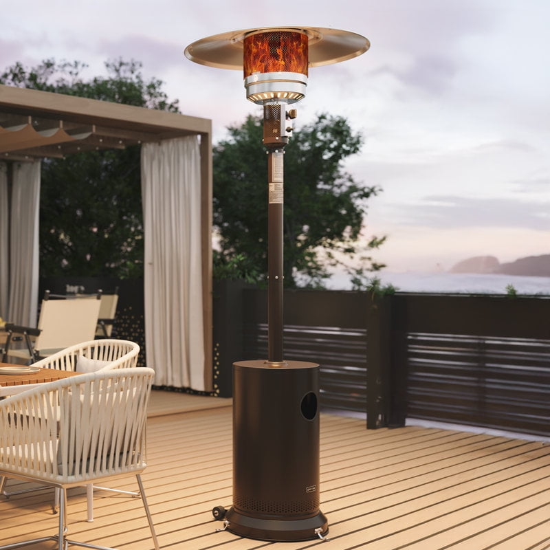 EAST OAK 48,000 BTU Patio Heater Outdoor Propane Heaters with Wheels ...