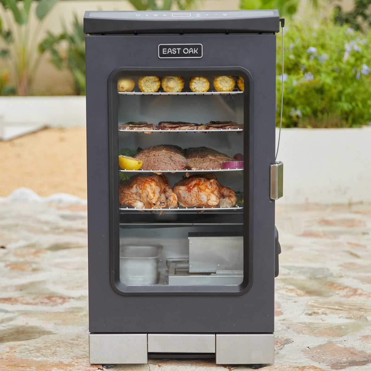 EAST OAK Updated 30" 725 Sq inches Electric Smoker Portable with Glass ...