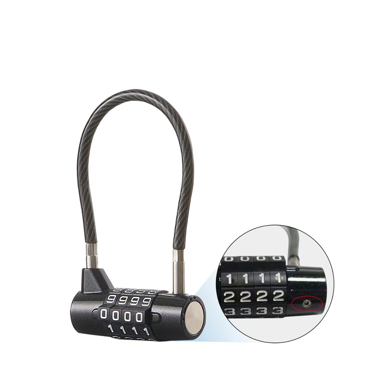 EASTDEER Combination Lock Cable Lock with 4 Digits Cabinet Lock with 7 ...