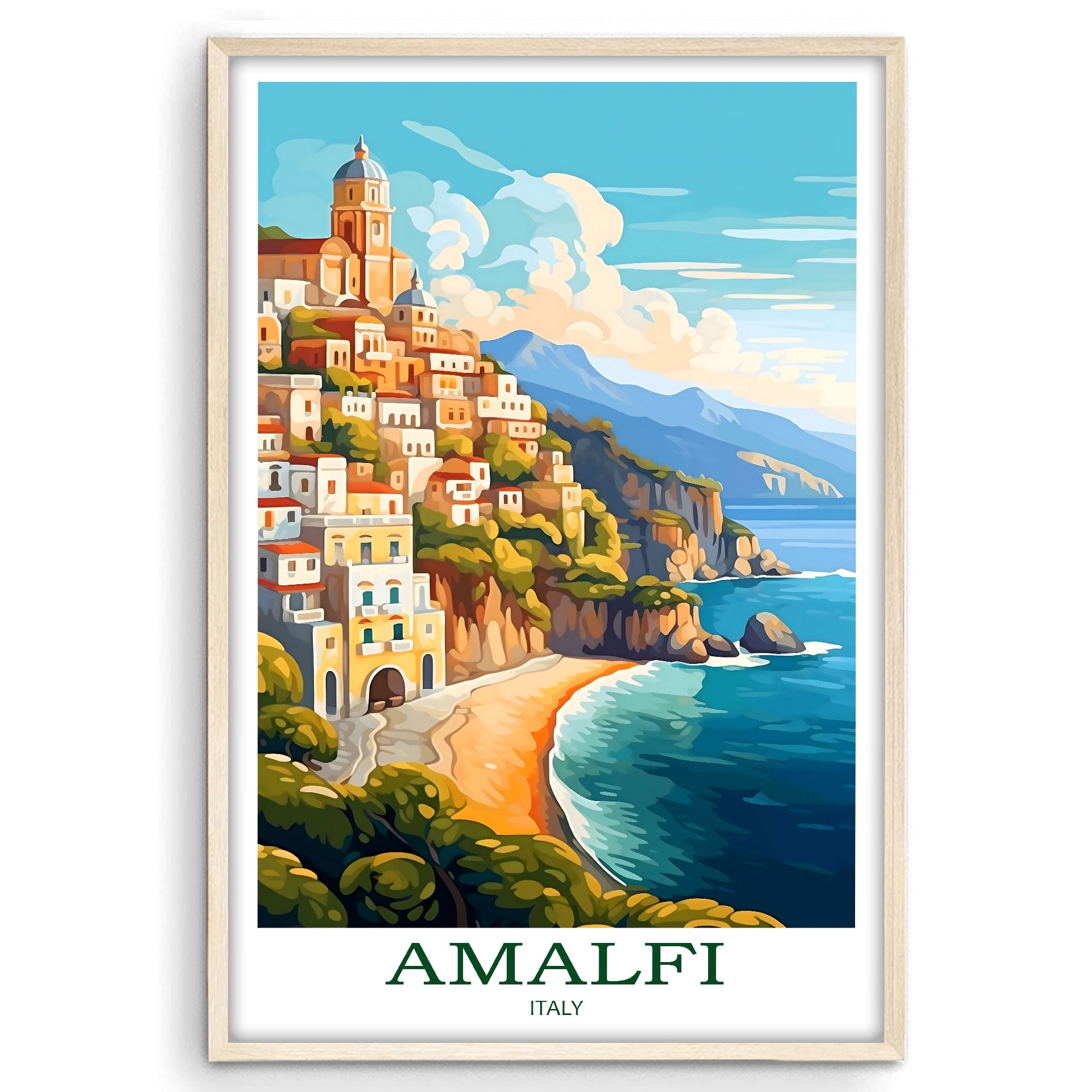 EASTERN PRINT Amalfi Coast Travel Poster, Italy Print, City Posters, Cities Art, Destination ...