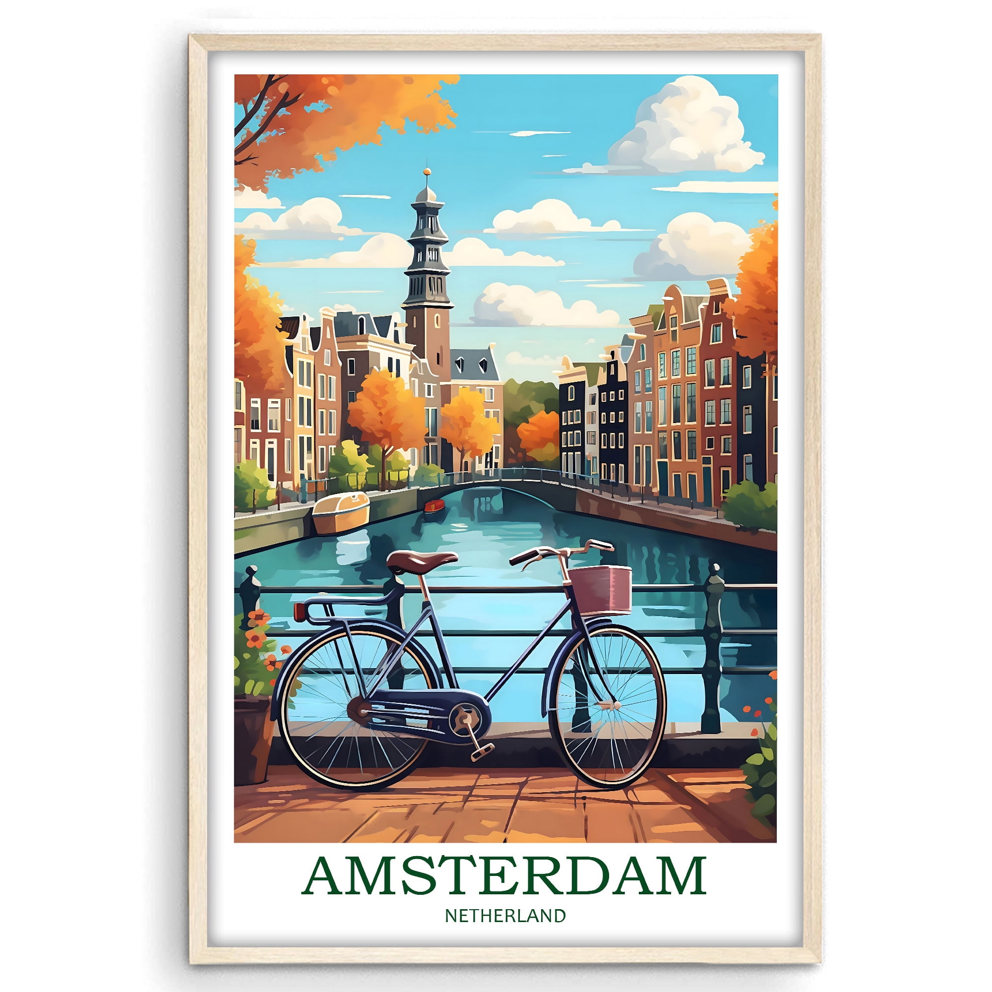 EASTERN PRINT Ams.ter.dam Travel Poster, Ams.ter.dam Art, Netherlands ...