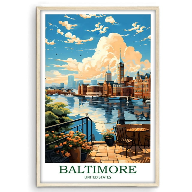 EASTERN PRINT Baltimore Travel Poster, Maryland Print, City Posters, US ...