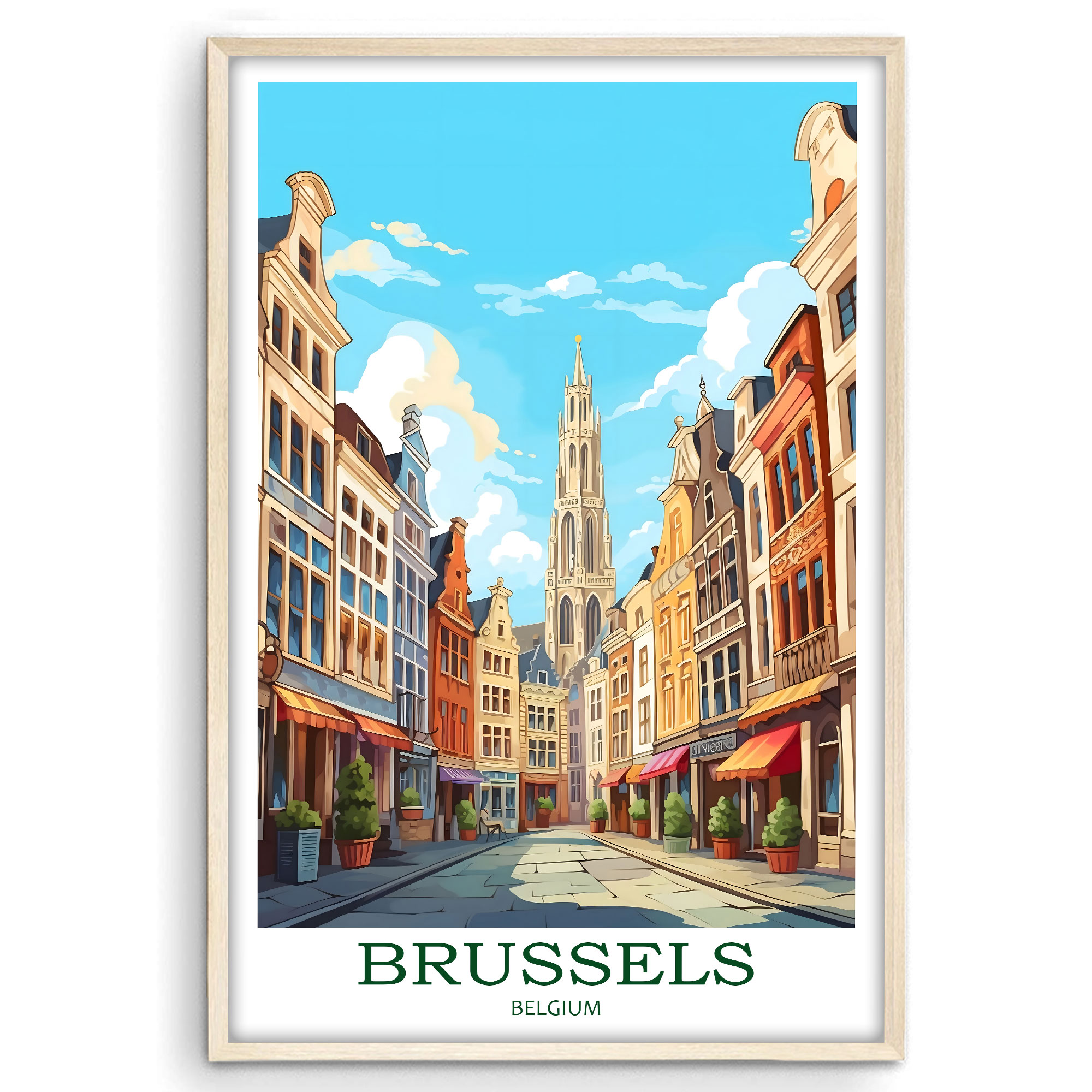 EASTERN PRINT Brussels Travel Poster, Belgium Travel Poster, City ...