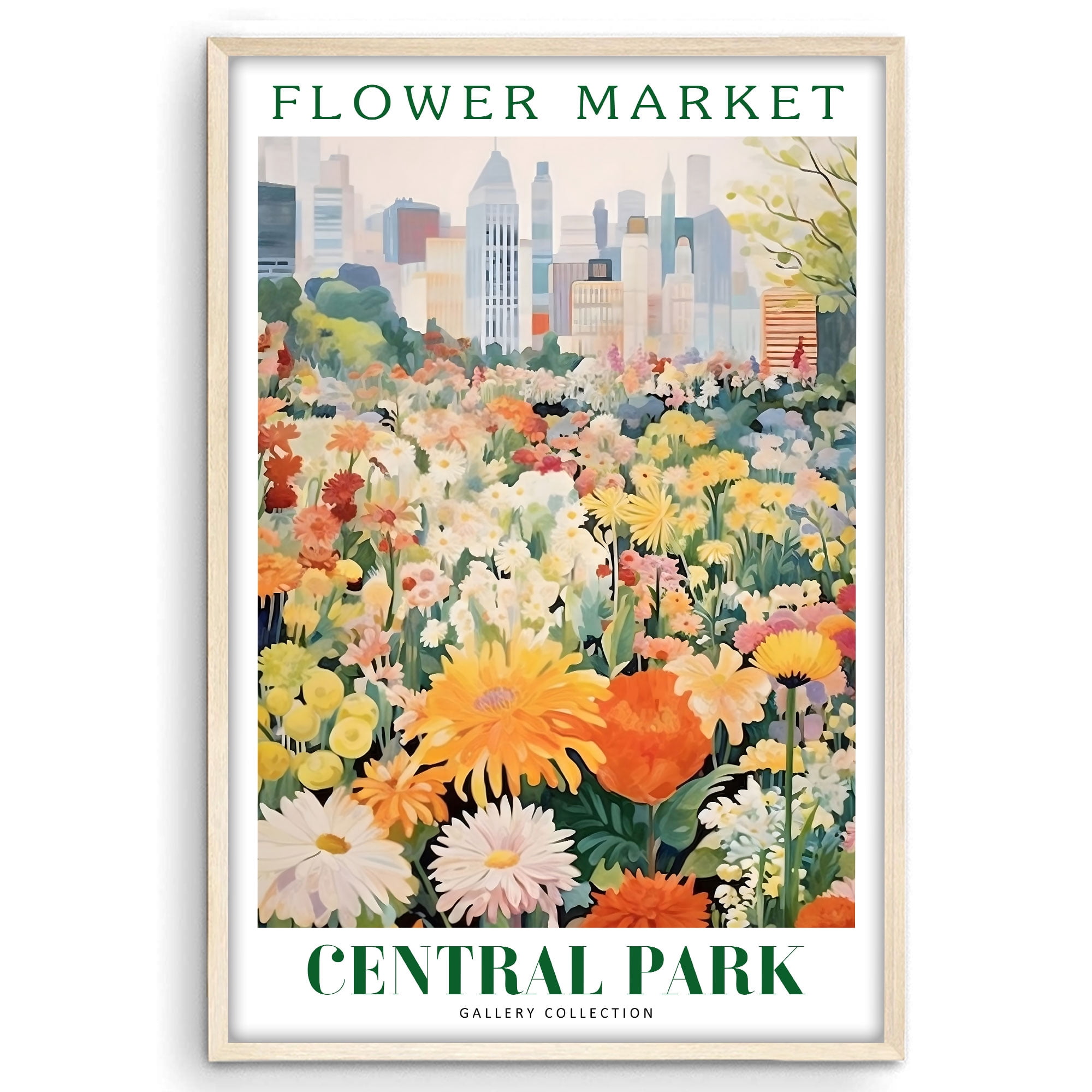EASTERN PRINT Central Park Flower Market Poster, New York City Poster ...