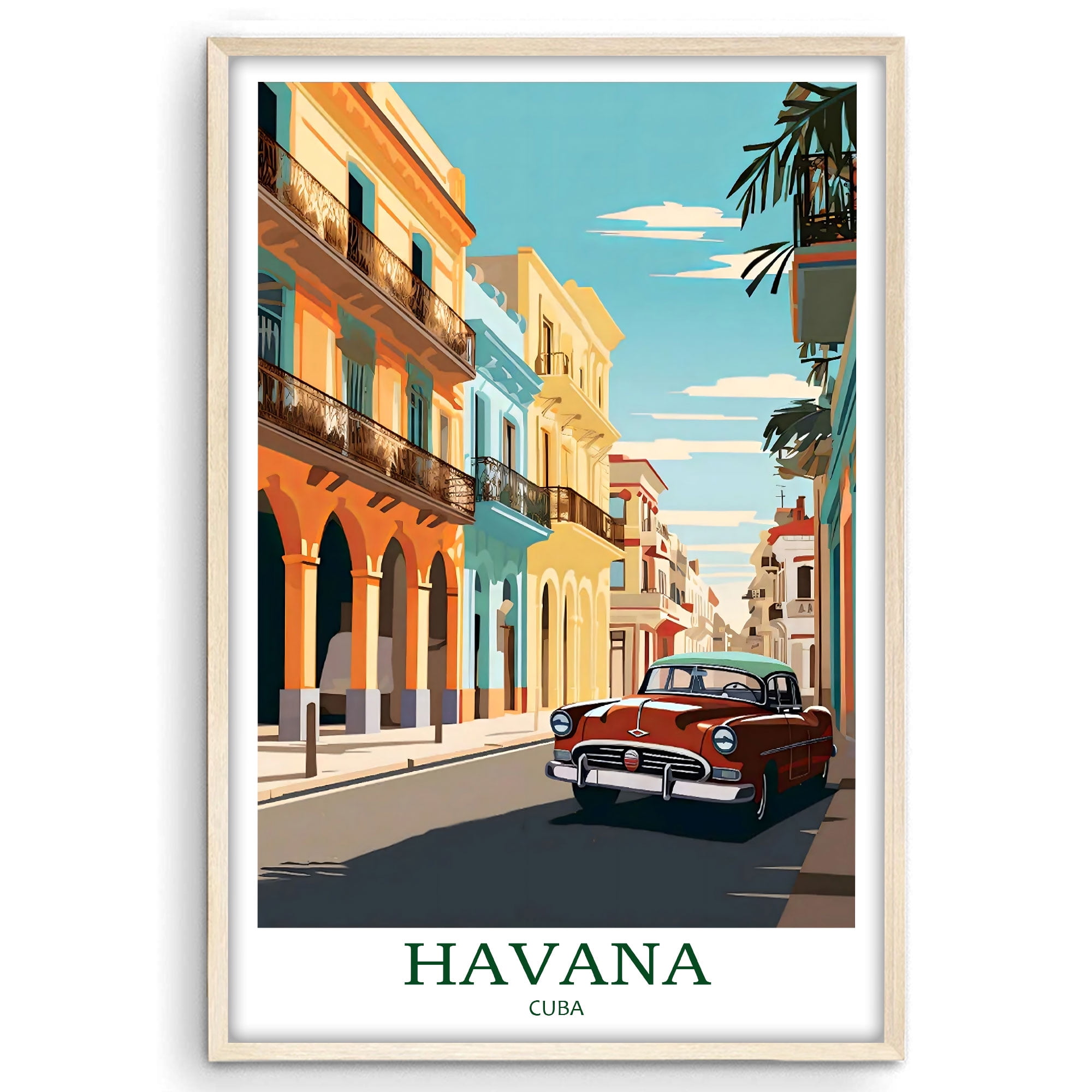 EASTERN PRINT Havana Travel Poster, Cuba Art, City Posters, Cities Art ...