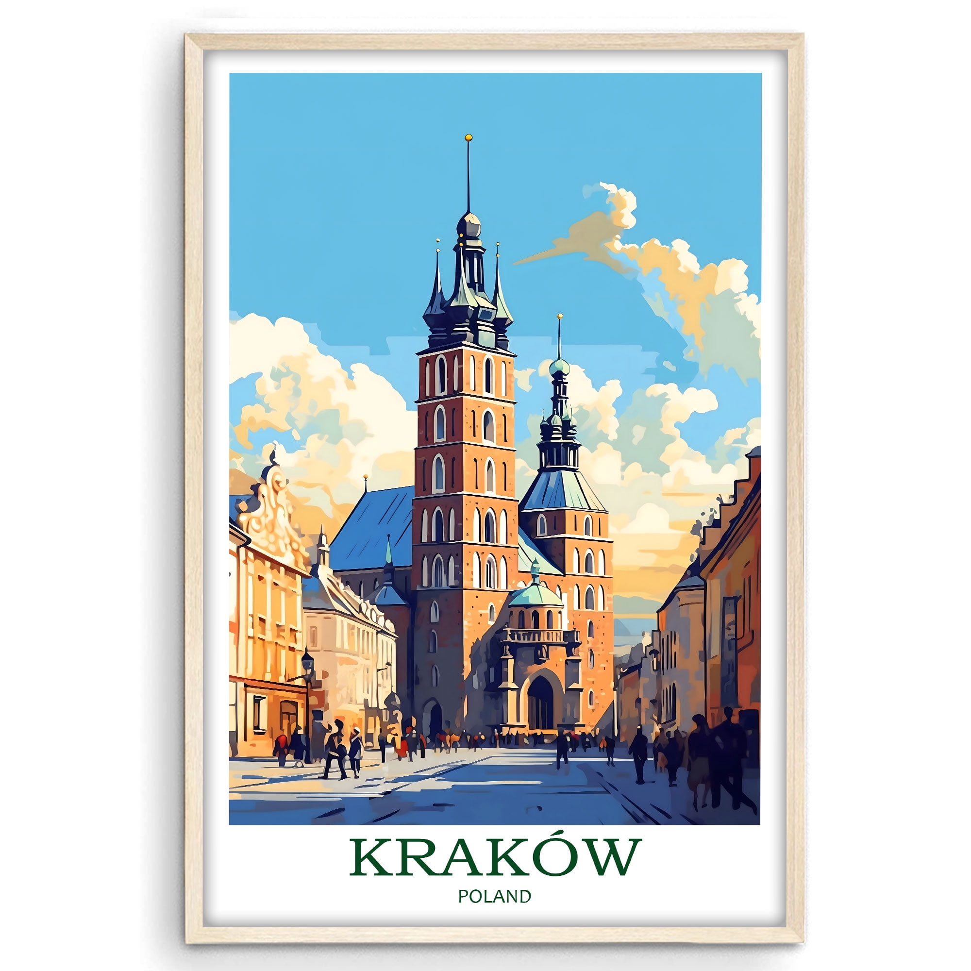 EASTERN PRINT Krakow Travel Poster, Poland Print, City Posters, Cities ...