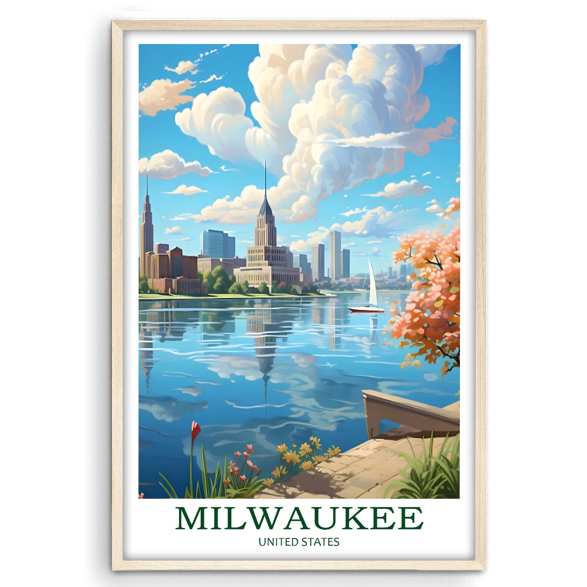 EASTERN PRINT Milwaukee Travel Poster, United States Art, City Posters ...