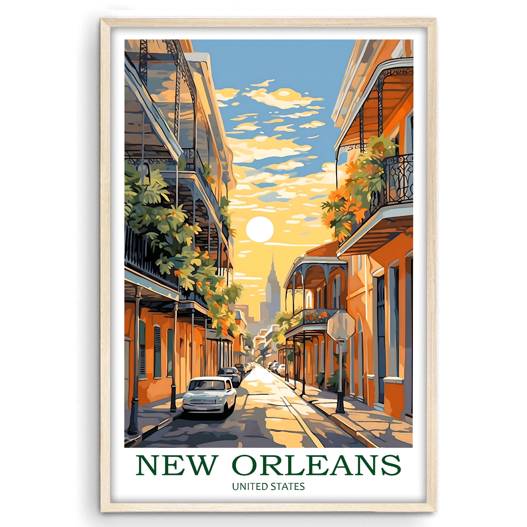 EASTERN PRINT New Orleans Travel Poster, United States Art, City ...