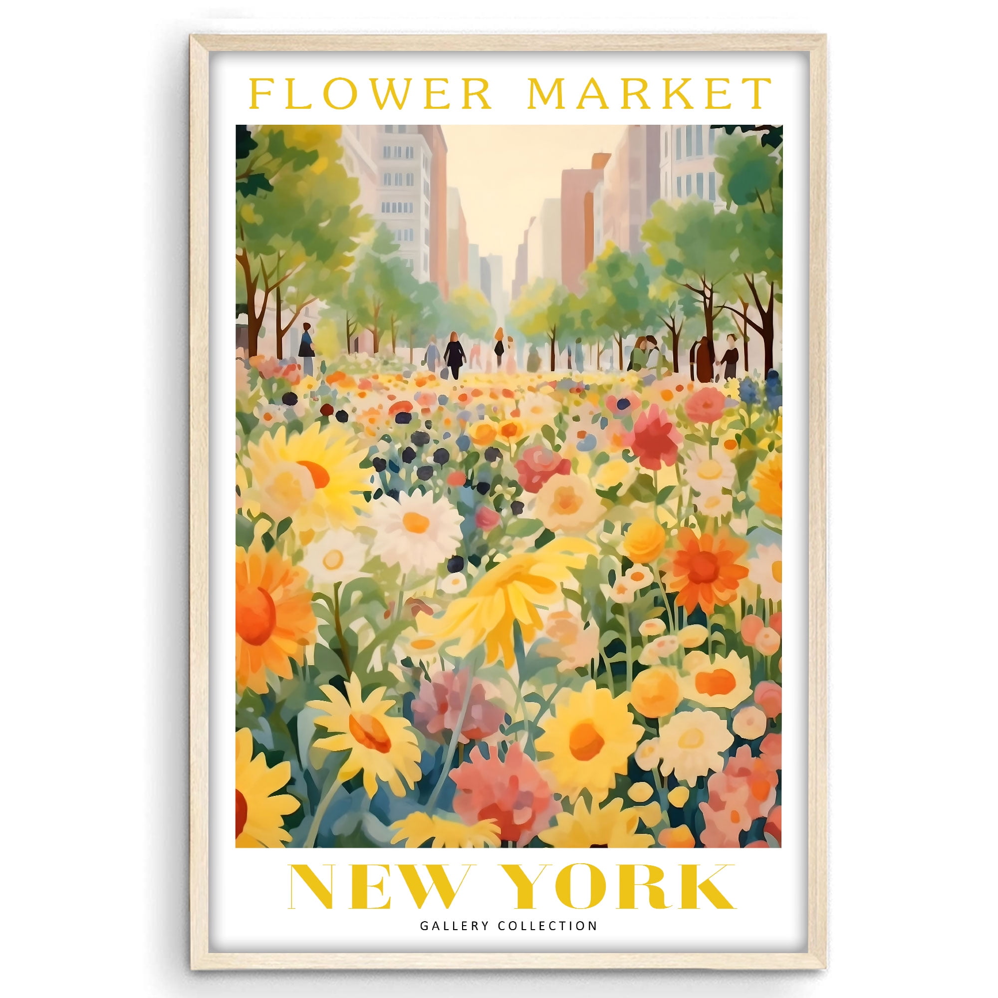 EASTERN PRINT New York City Flower Market Poster, New York Travel ...