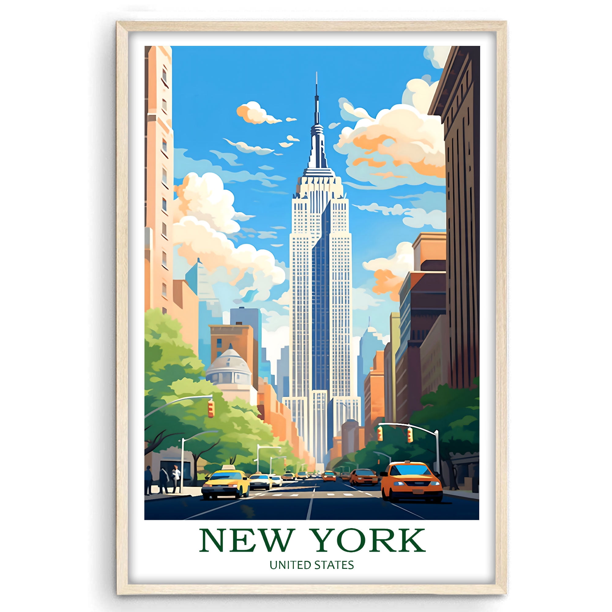 EASTERN PRINT New York City Travel Poster, City Posters, US Cities Wall ...