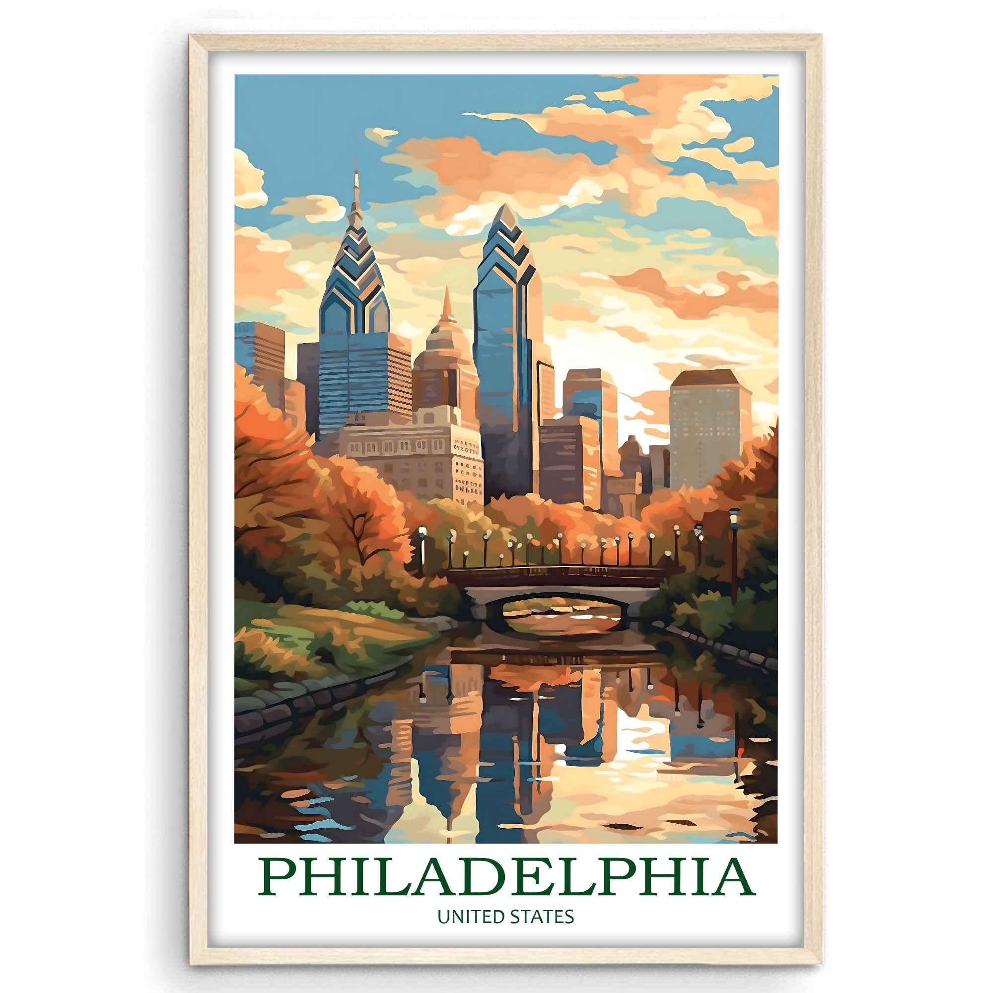 EASTERN PRINT Philadelphia Travel Poster, Pennsylvania Print, City ...