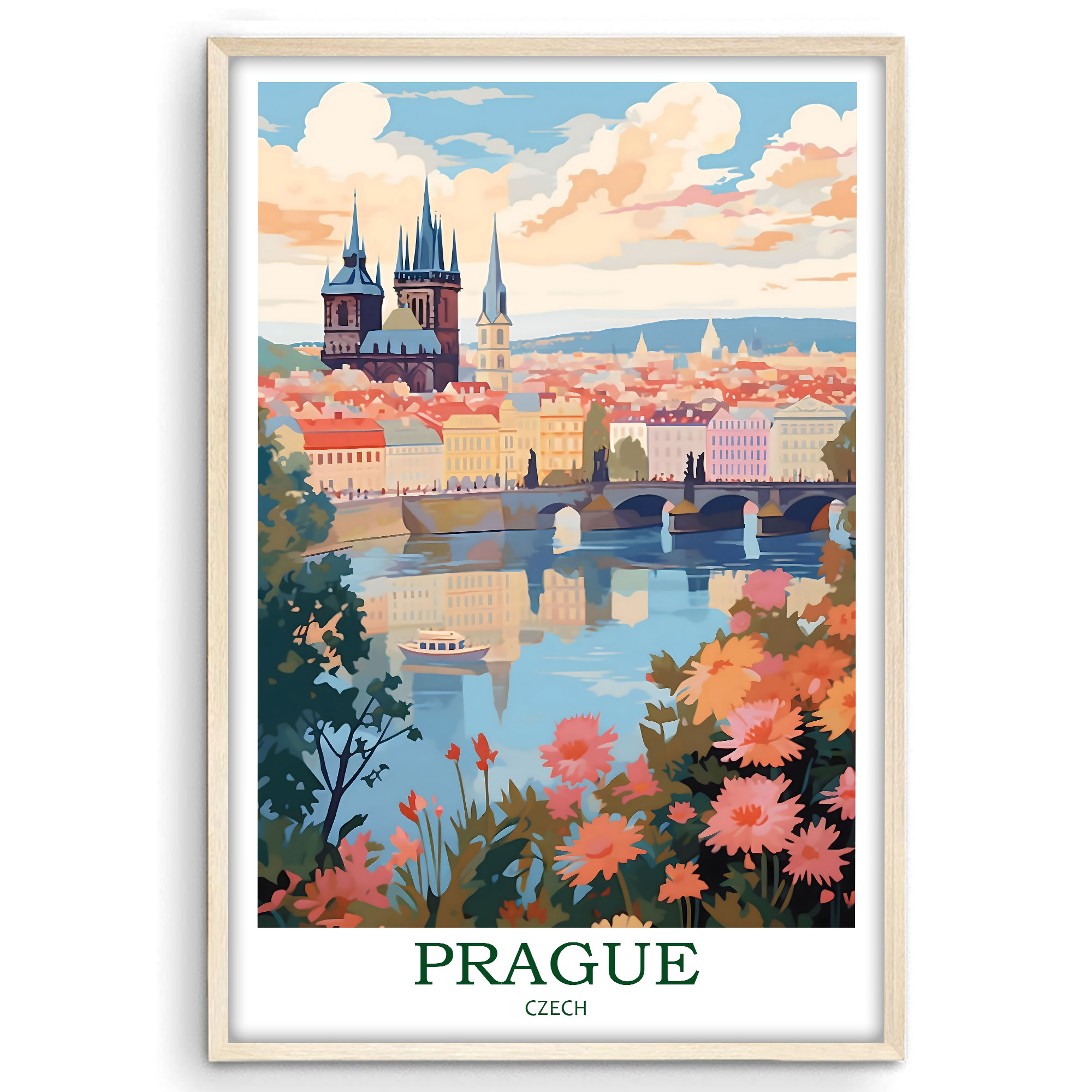 EASTERN PRINT Pra.gue Travel Poster, Pra.gue Art, Czech Art, City ...