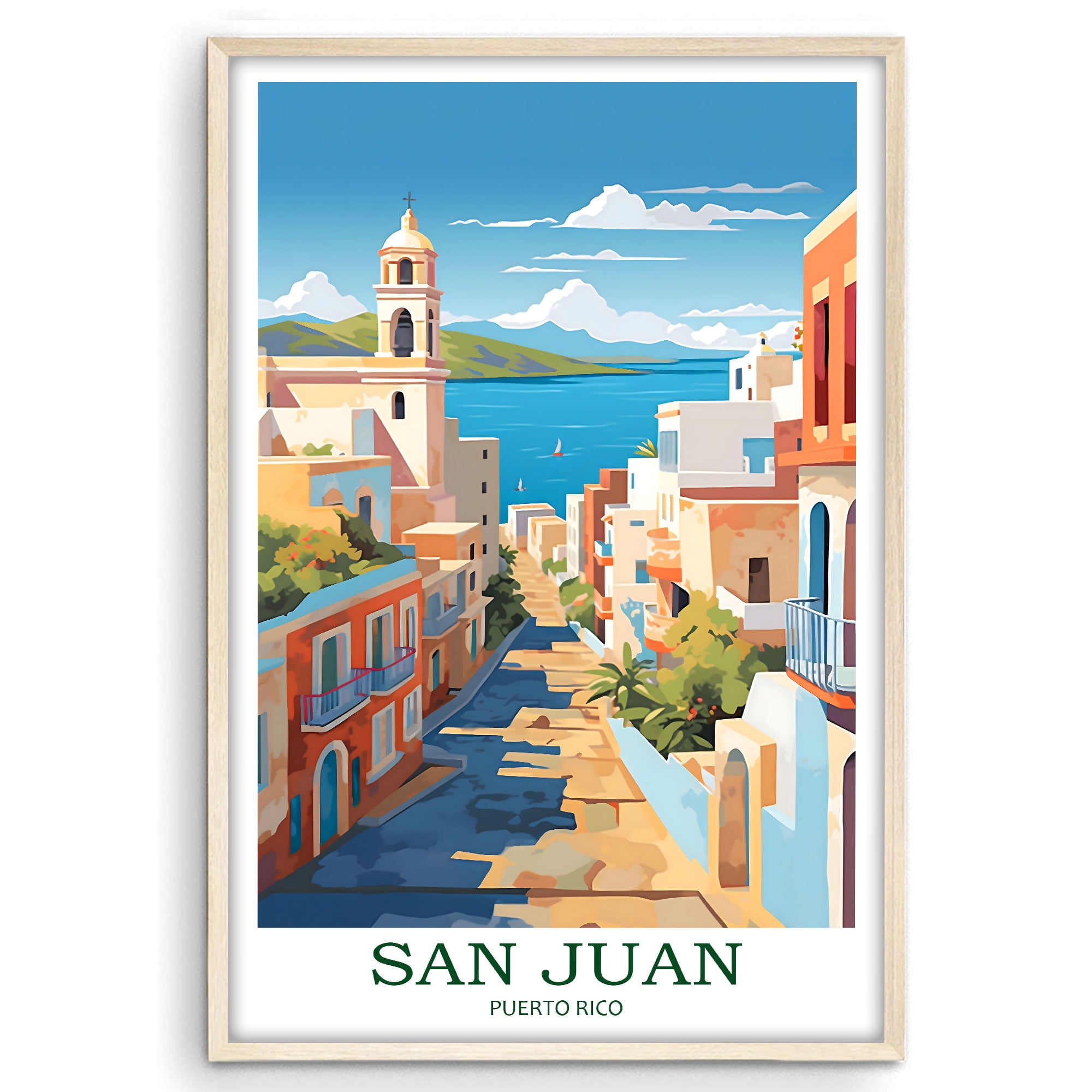 EASTERN PRINT San Juan Travel Poster, Puerto Rico Art, City Posters ...