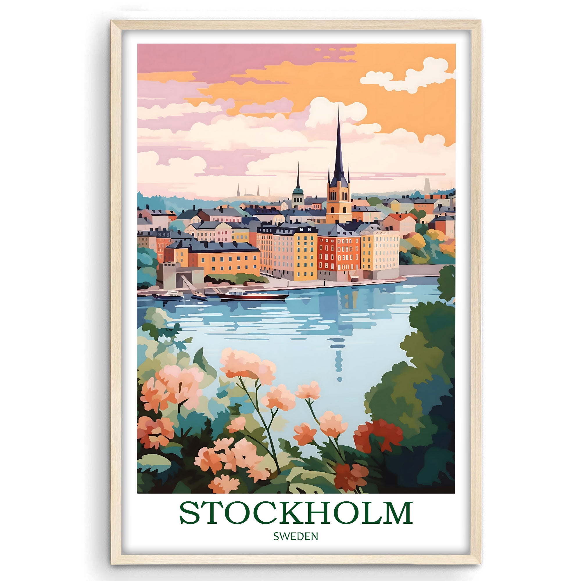 EASTERN PRINT Stockholm Travel Poster, Stockholm Art, Sweden Art, City ...