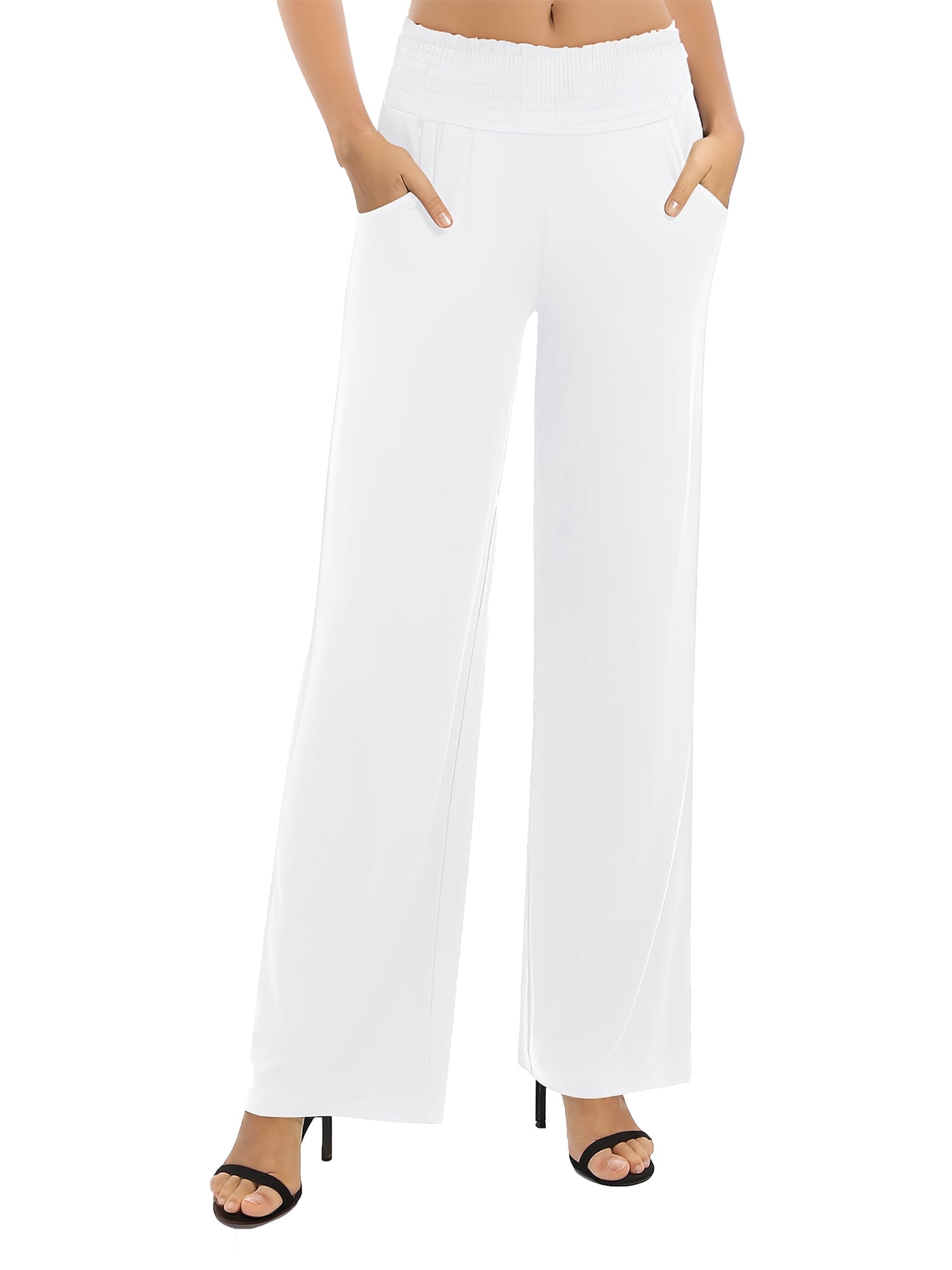 EASTHER Women's Pants Wide Leg Lounge Casual Straight Leg Pants for ...