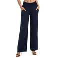 Easther Womens Solid Wide Leg Palazzo Lounge Pants Casual Straight Leg