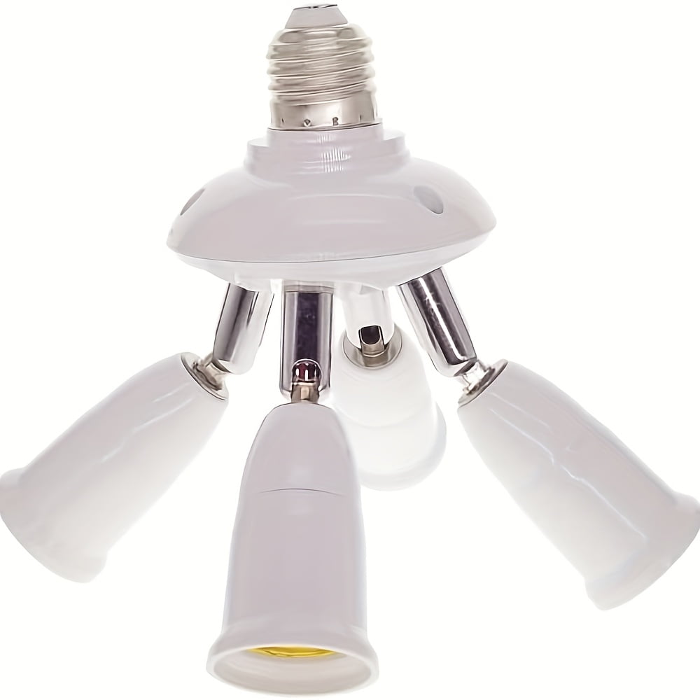 EASTIN 1pc 4-in-1 E27/E26 Light Socket Splitter Adapter LED Bulb ...