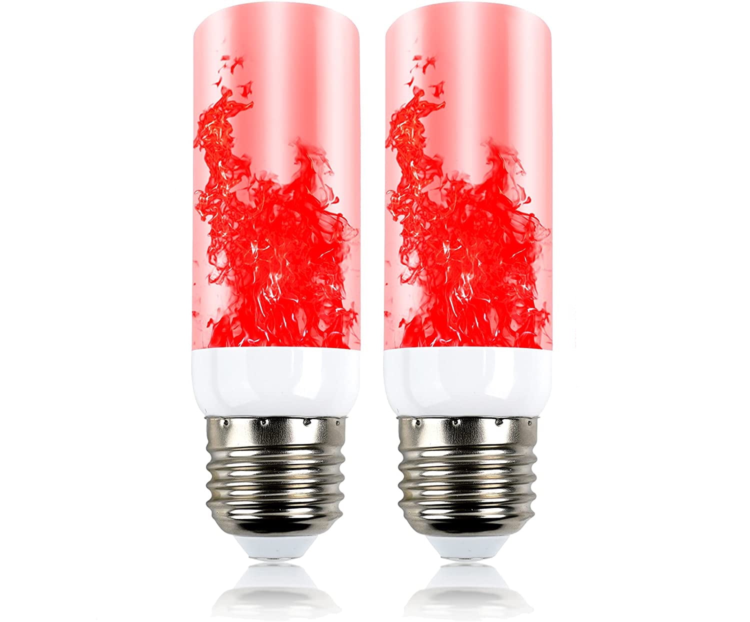 EASTIN 2 Pack LED Flame Effect Light Bulbs, 3 Mode Colorful Fire ...