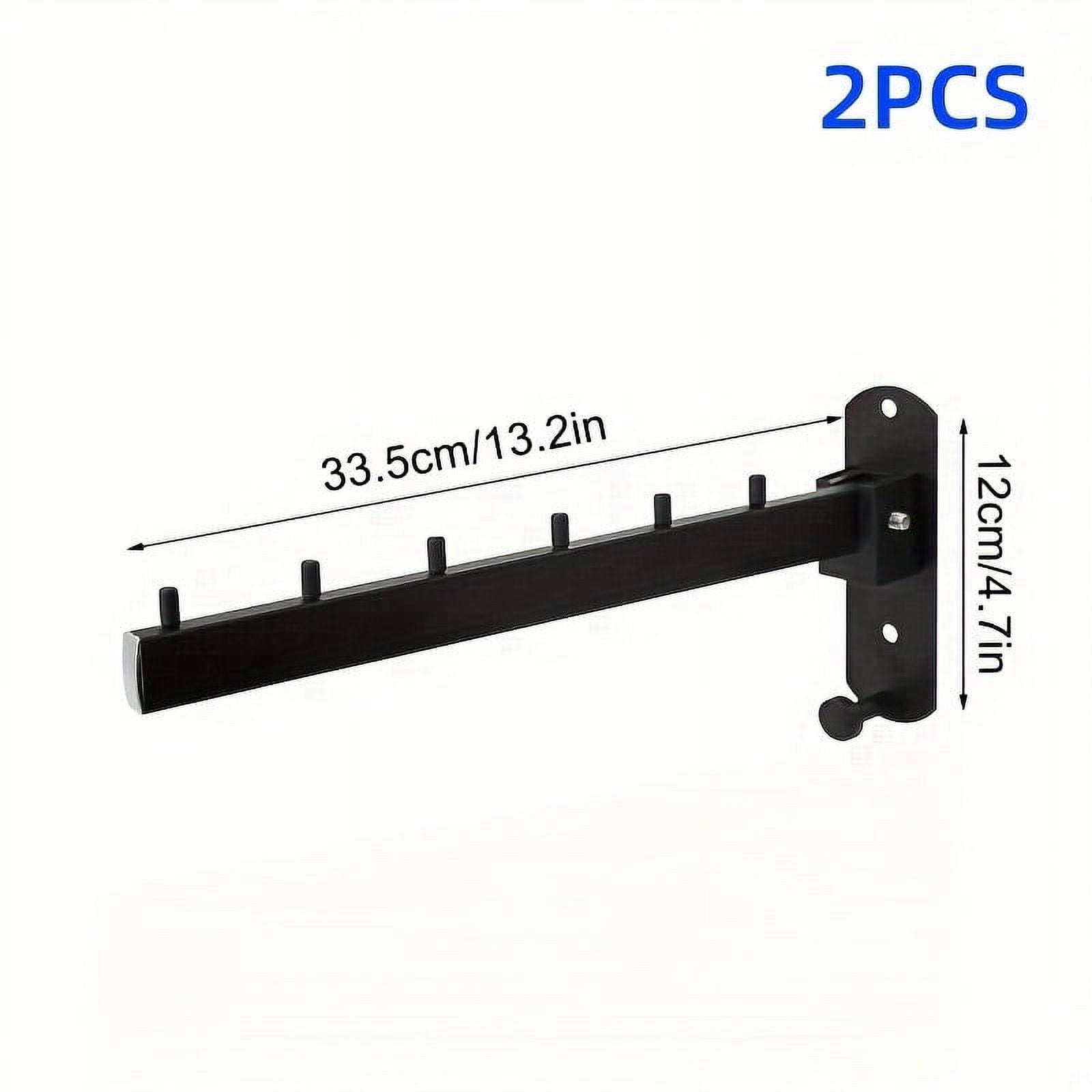 EASTIN 2pcs Heavy-Duty Stainless Steel Wall-Mounted Folding Clothes ...