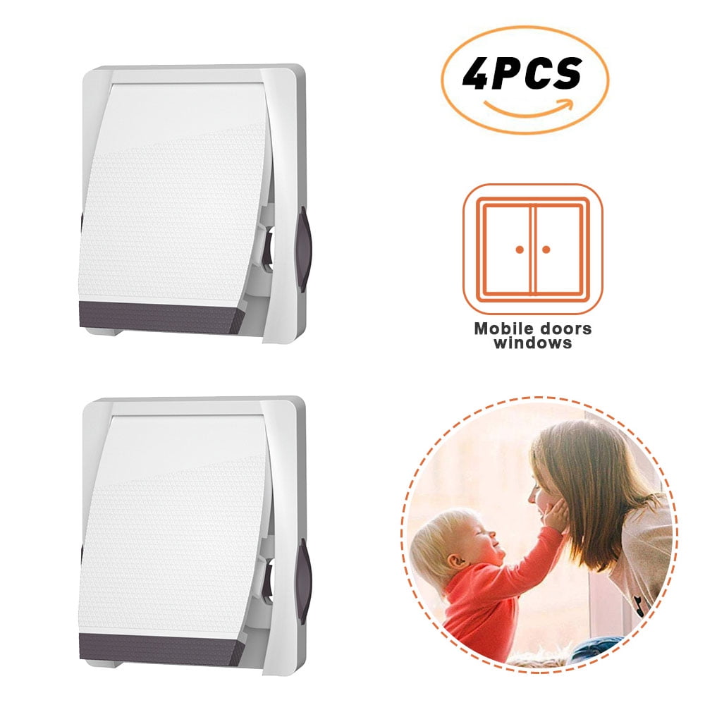 EASTIN 4 Pcs Sliding Glass Door Child Lock - Baby Safety Slide Window ...