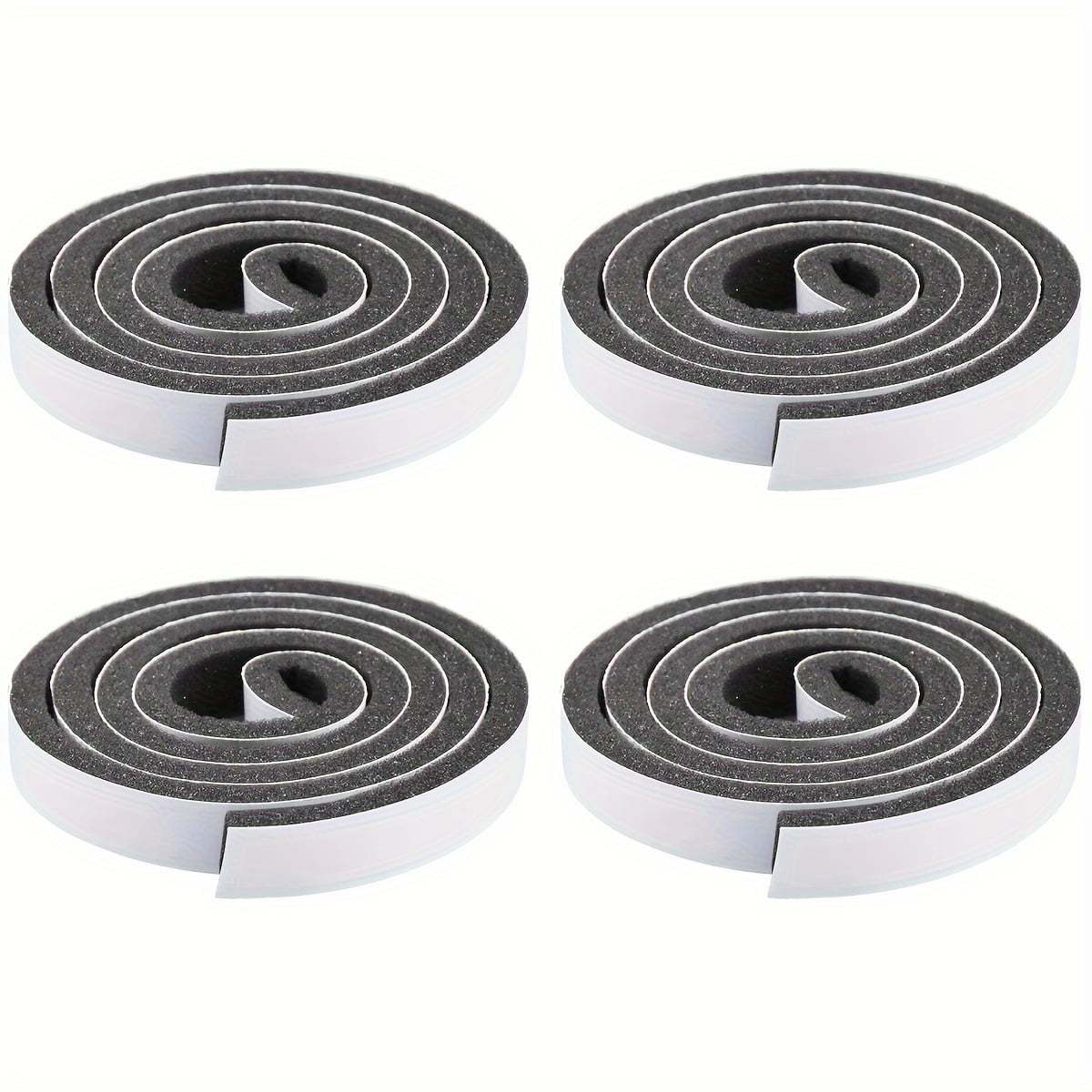 EASTIN 4 Rolls Polyurethane Foam Weather Stripping Soundproof Sponge ...