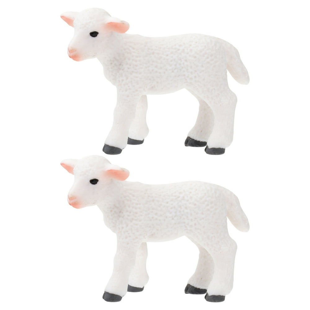 EASTIN Animal Ceramic Lamb Sheep Sculpture Figurine Statues Farm Statue ...