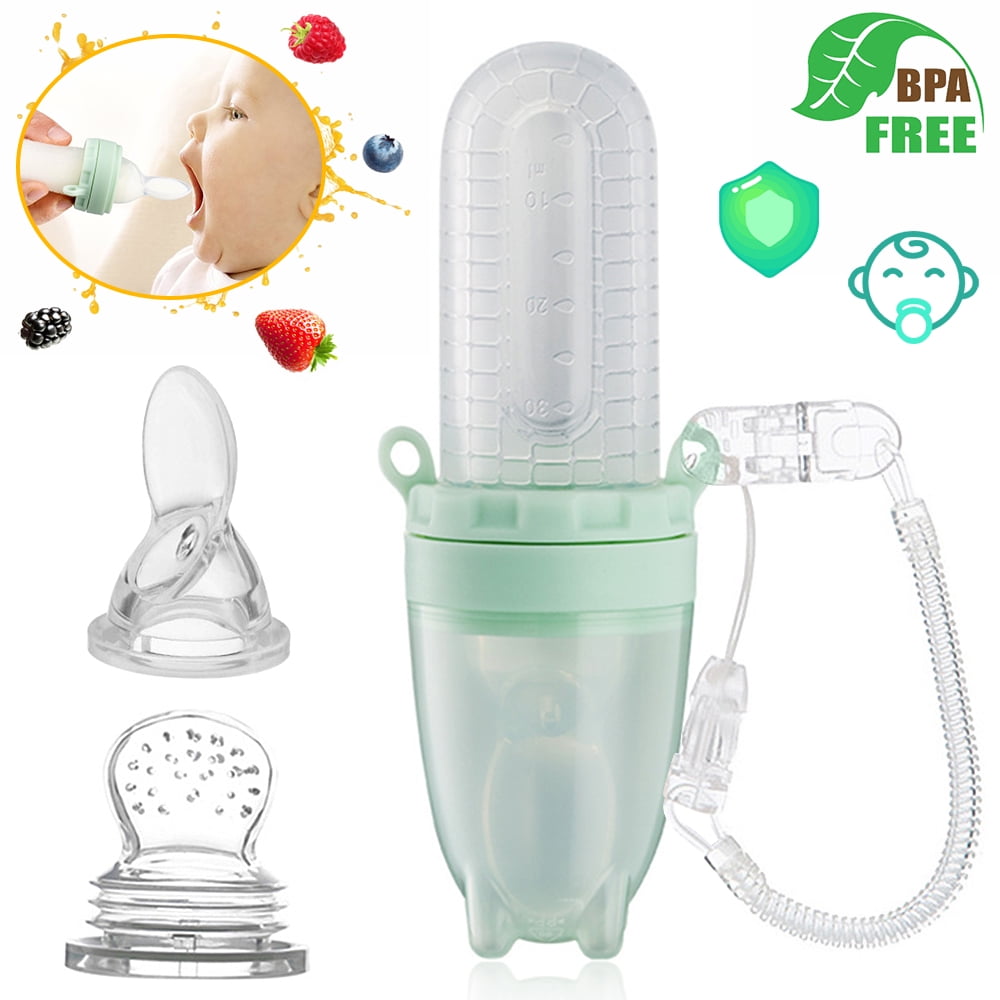 EASTIN Baby Food Feeder Set,2 in 1 Silicone Fruit Pacifier Feeder and ...