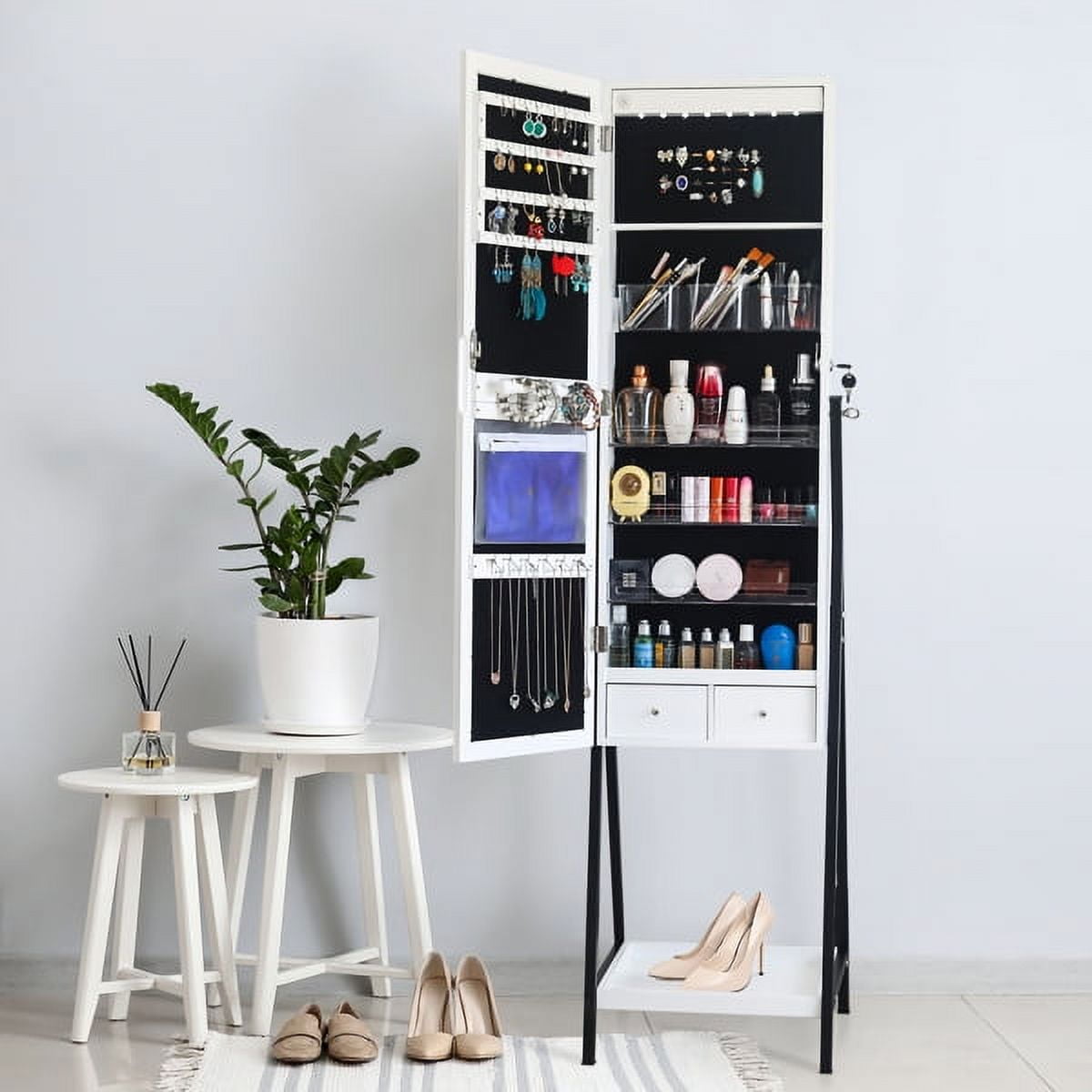 EASTIN Full mirror floor-standing 3-color LED light belt 8 blue and ...