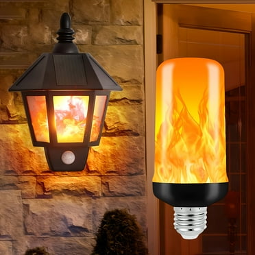 Toopower LED Flame Effect Fire Light Bulb E26, Simulated Flickering ...