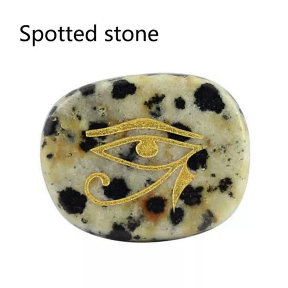 EASTIN Natural Pocket Stone Engraved ”Eye of Horus” Inspirational ...