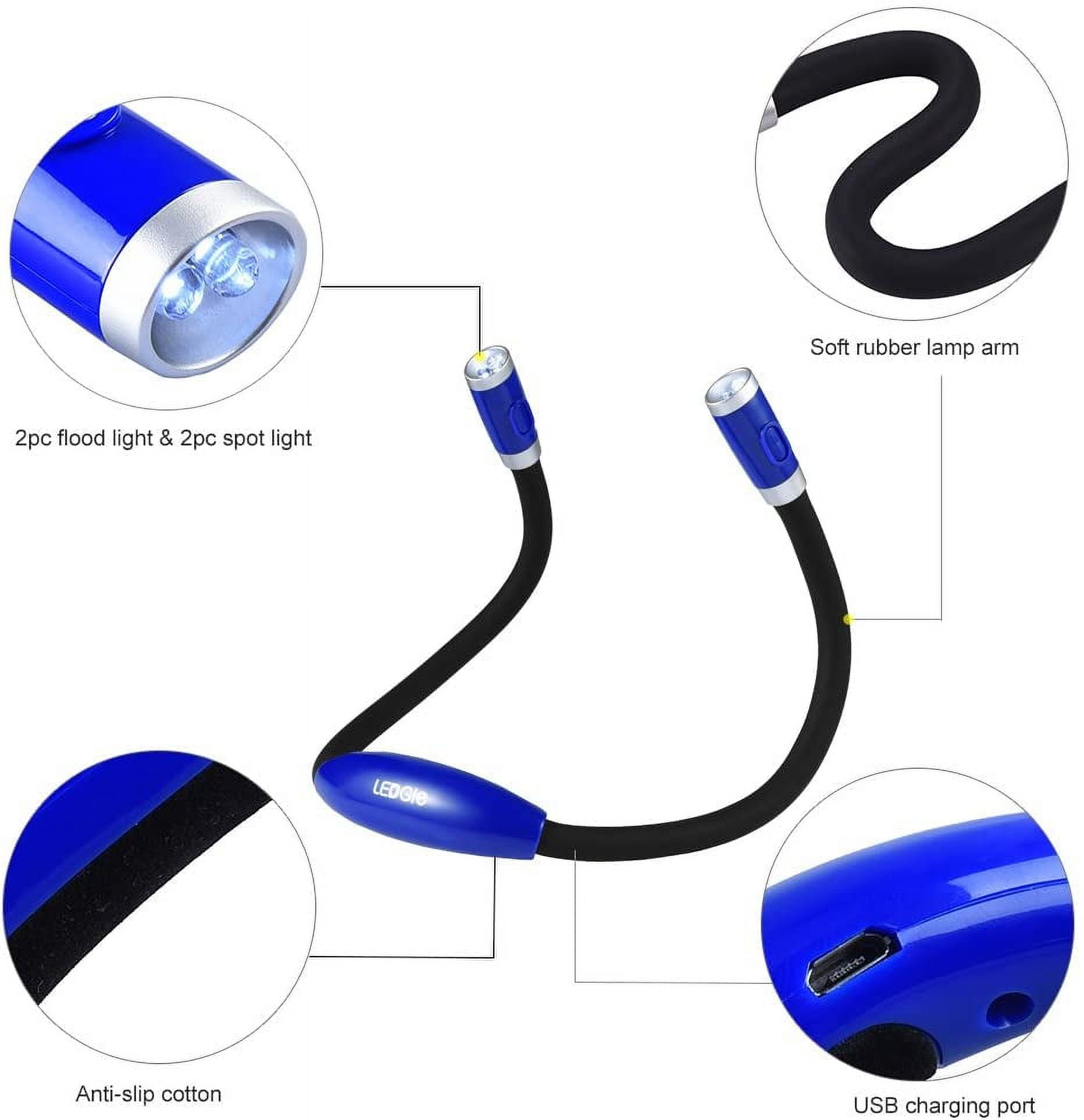 EASTIN Rechargeable LED Book Light, Neck Hug Reading Lights for reading ...