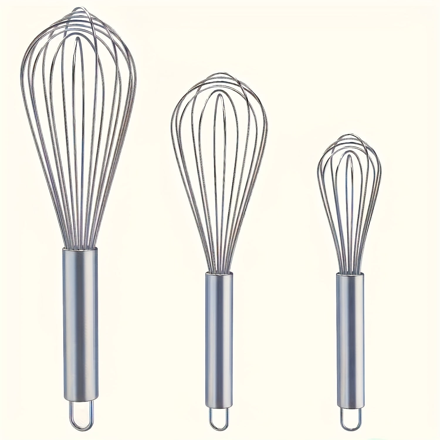 EASTIN A Set of 3 Stainless Steel Whisks - Manual Kitchen Mixers ...