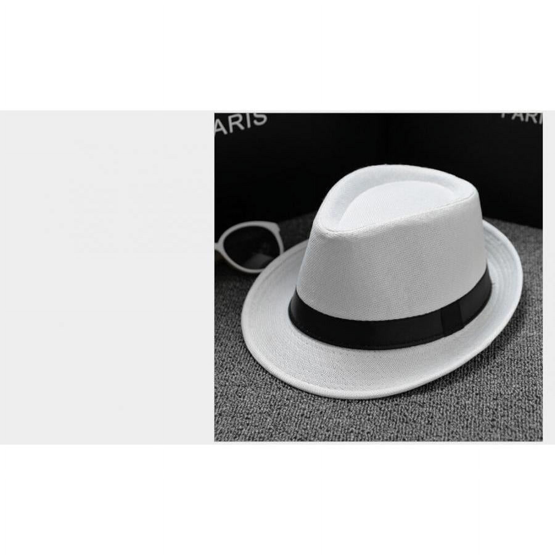 EASTIN Summer Classic Fedora Hat Linen Vintage Wide Brim Jazz Cap Straw ...