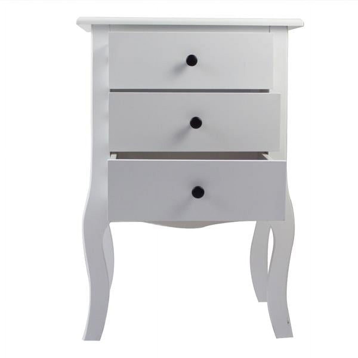EASTIN White European bedside table - three drawers - Walmart.com