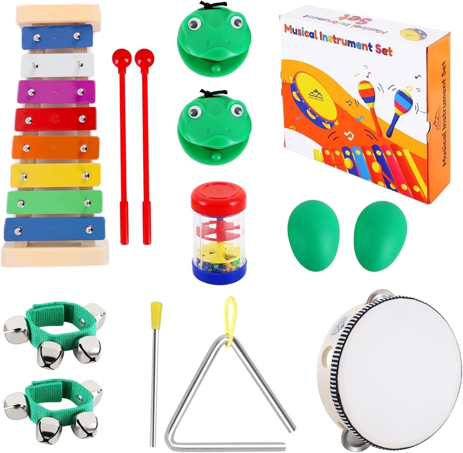 EASTROCK Musical Instruments Set for Kids Toddlers Xylophone Tambourine ...
