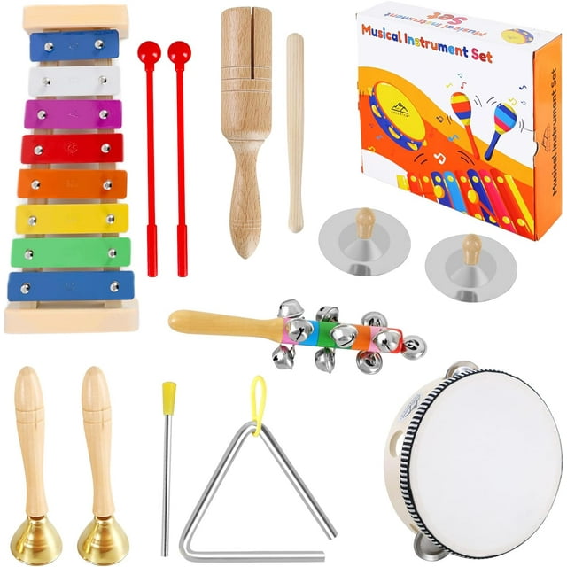 EASTROCK 13 Pcs Musical Instruments Set,Best Gifts for Children,Include ...