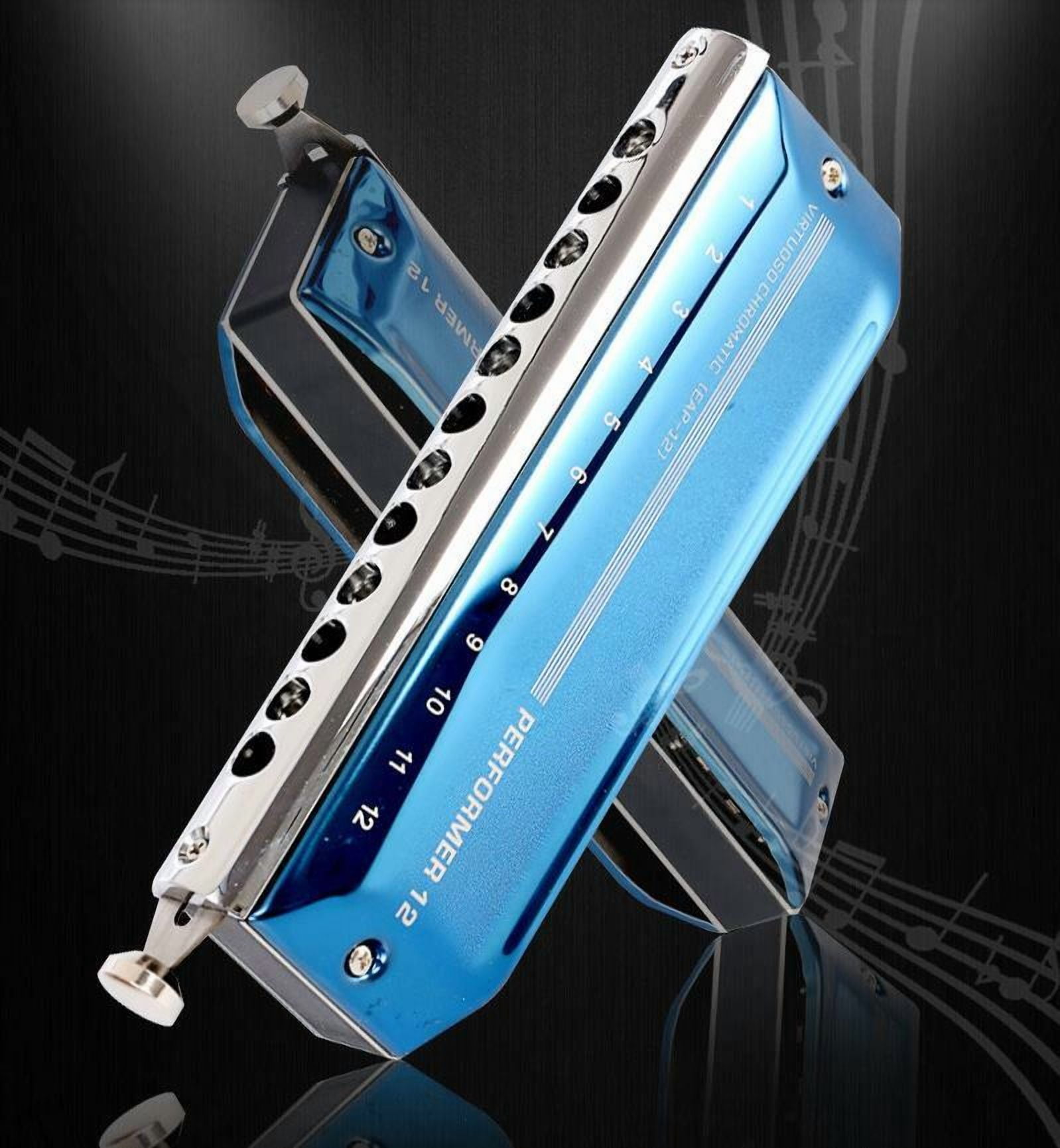 EASTTOP 12 Hole 48Tones Chromatic Harmonica Key Of C Mouth Organ ...