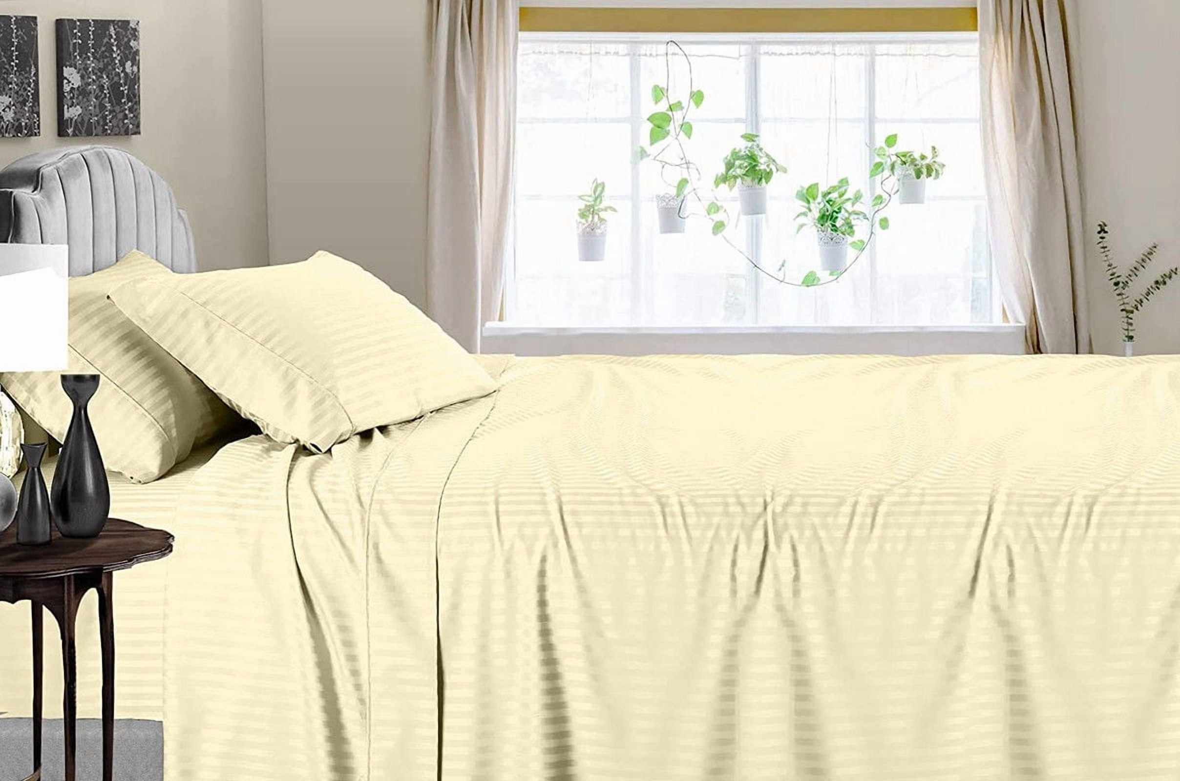 EASY BEDDING-100% Egyptian Cotton, 800 TC, 14" Deep Pocket Fitted Sheet ...