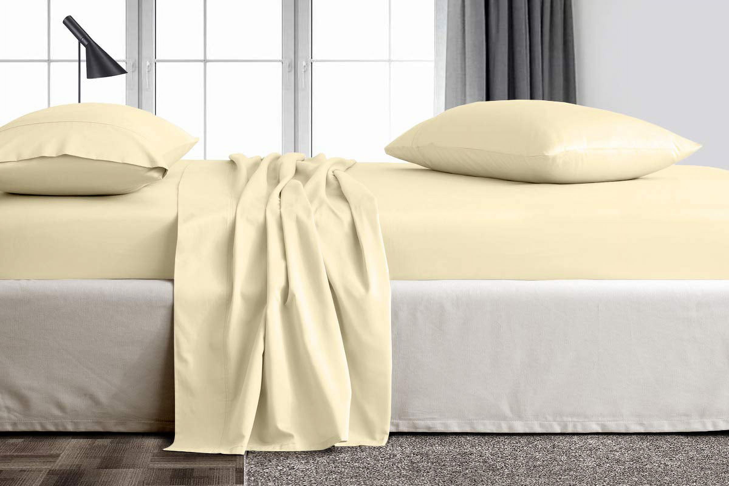 EASY BEDDING-100% Egyptian Cotton, 800 TC, 18" Deep Pocket Fitted Sheet ...