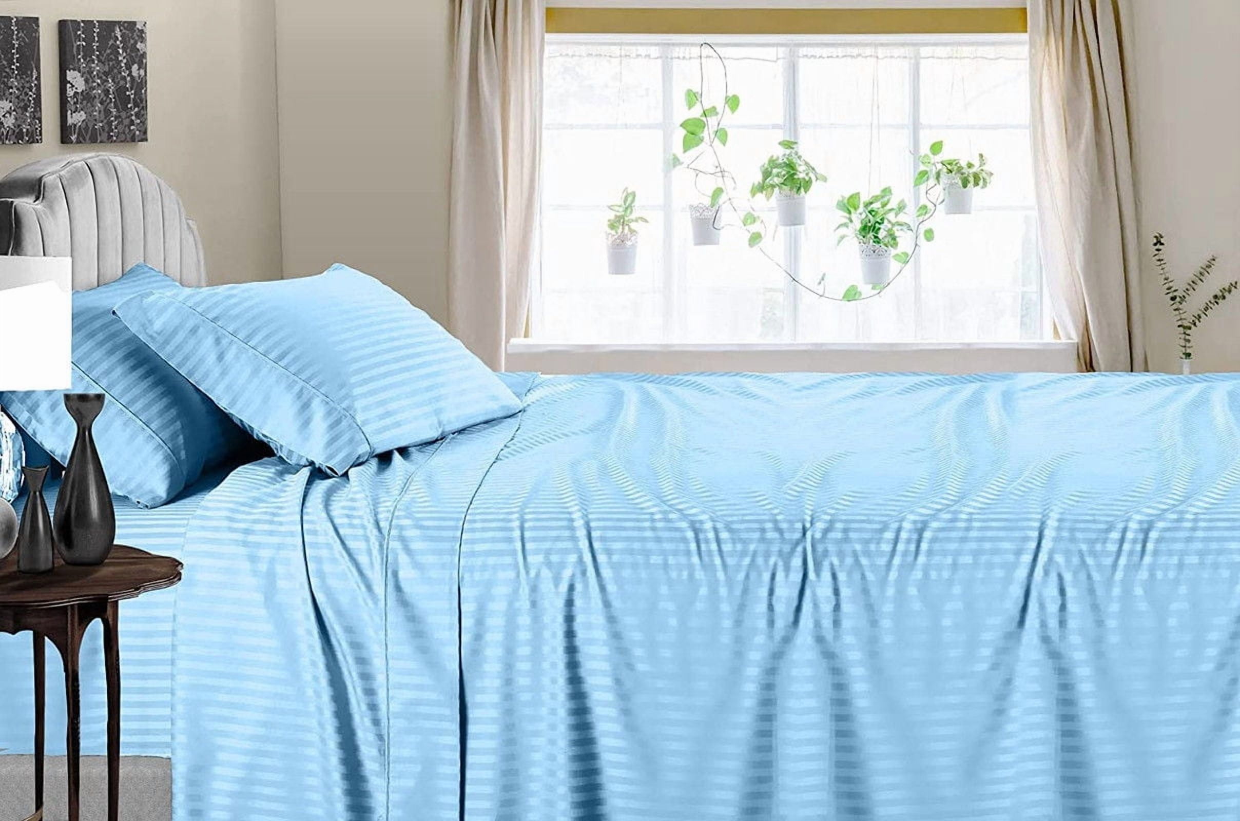 EASY BEDDING-100% Egyptian Cotton, 800 TC, 18" Deep Pocket Fitted Sheet ...