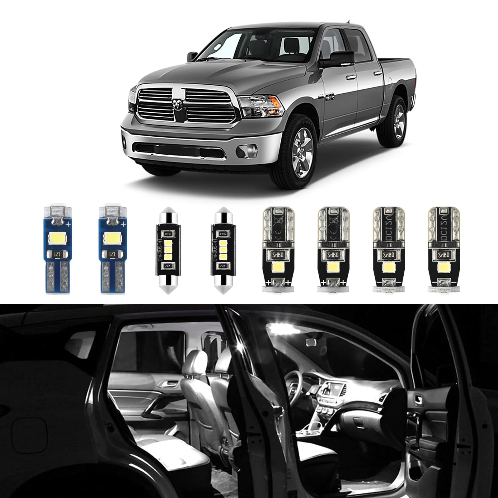 EASY EAGLE LED Car MSF2 Interior Lights, Super Bright for Dodge Ram ...