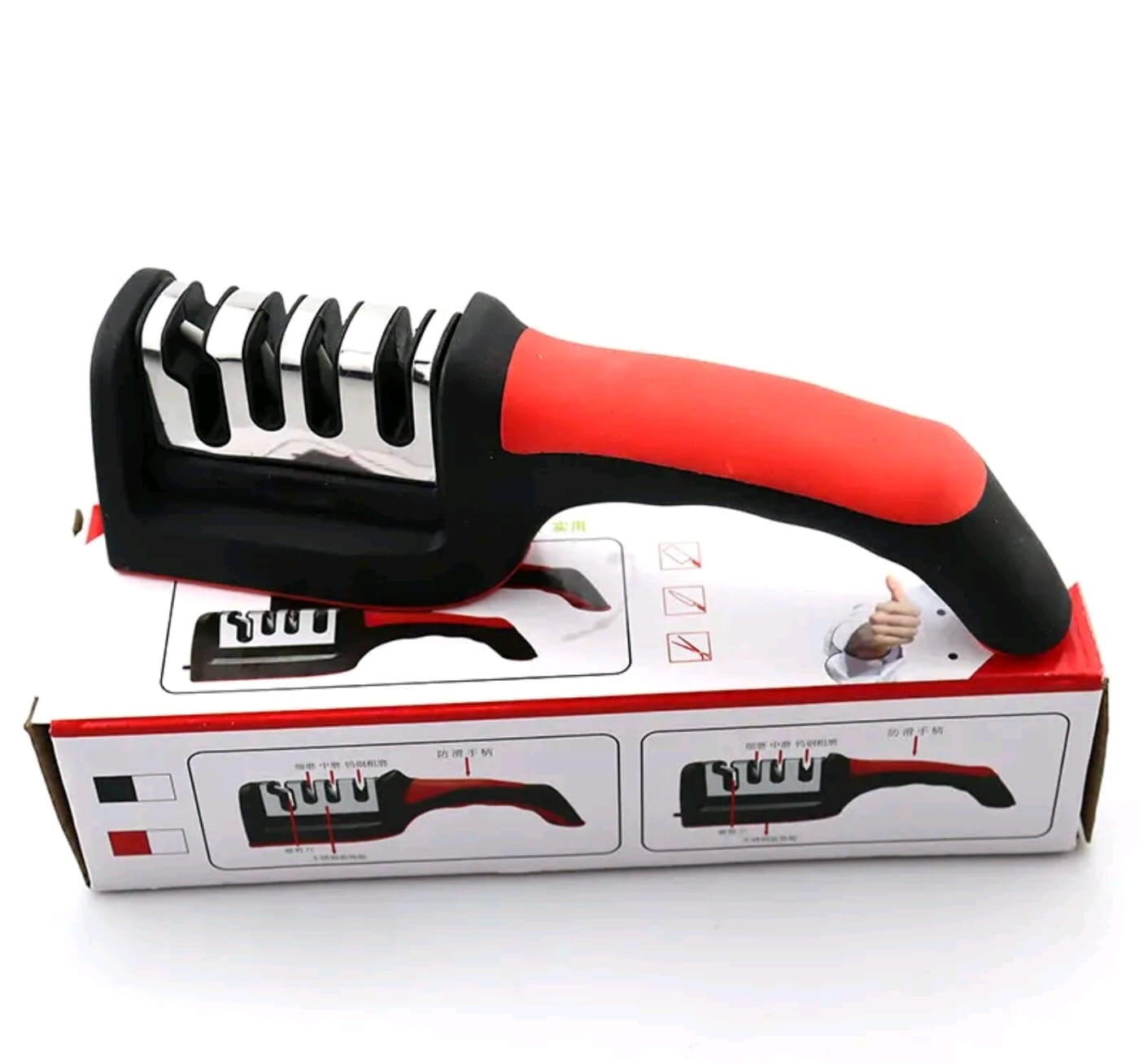 EASY KOOK Kitchen Knife Sharpener,Three-Stage Lightweight Fast Knife ...