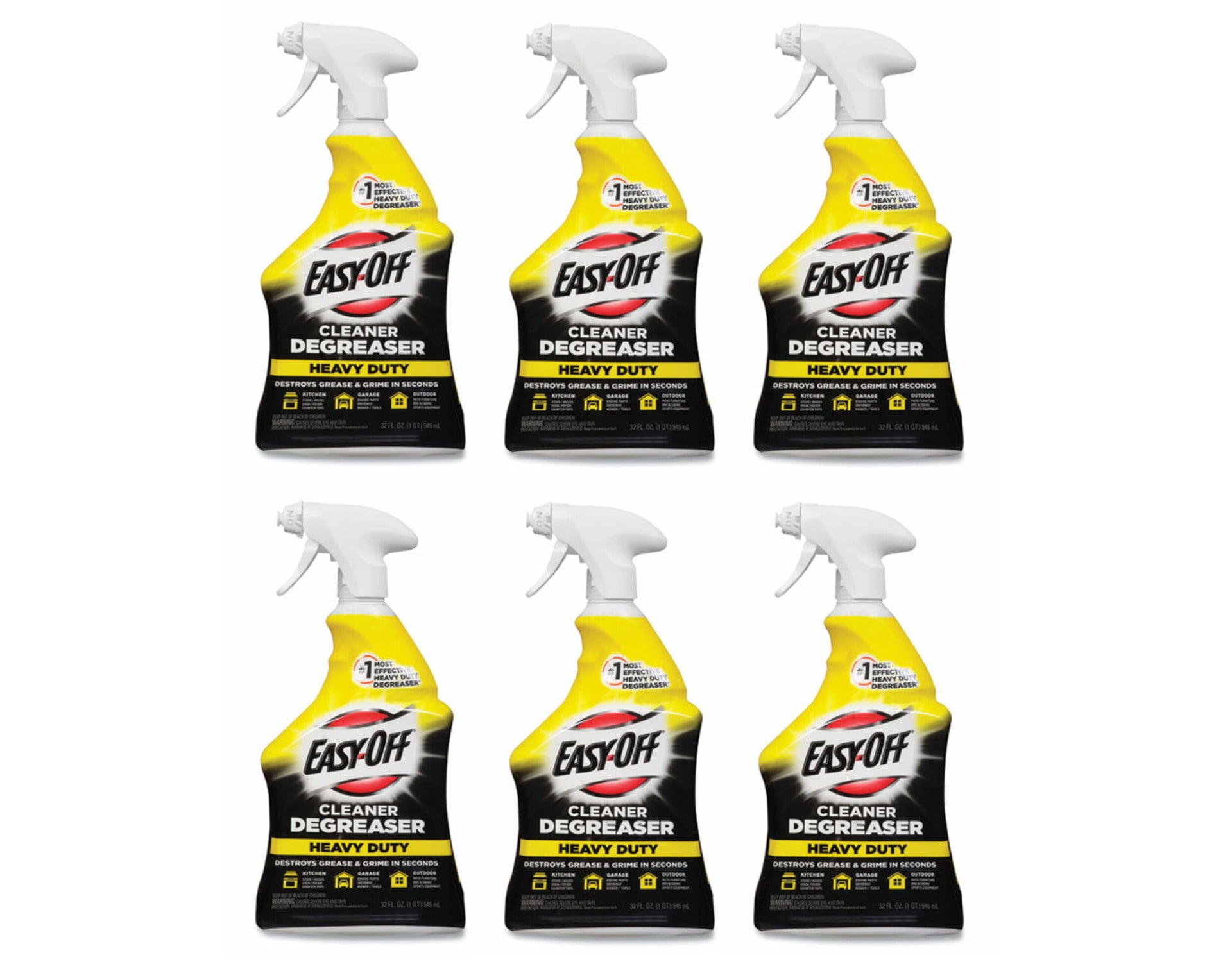 EASY-OFF EASY-OFF Heavy Duty Cleaner Degreaser, 32 oz Spray Bottle, 6 ...