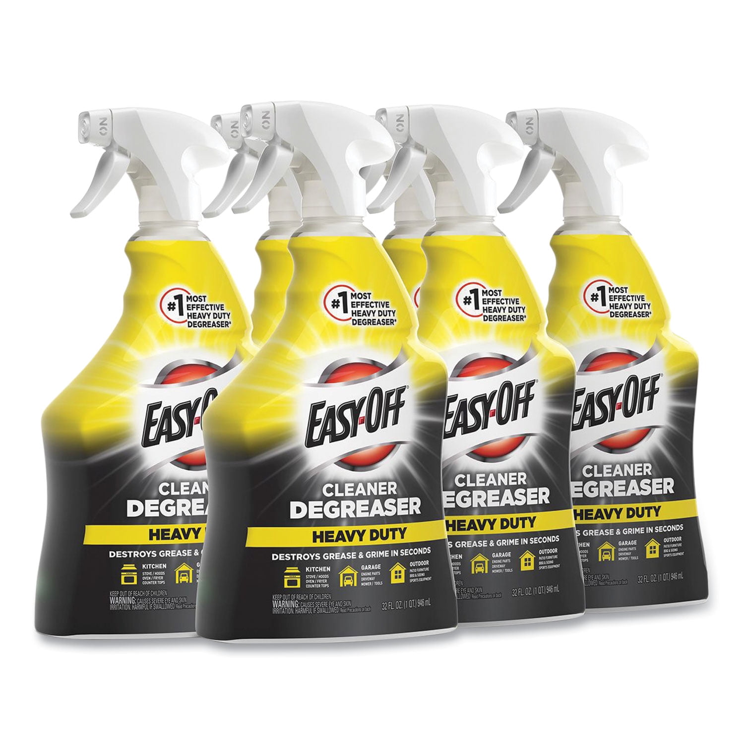 EASY-OFF Heavy Duty Cleaner Degreaser, 32 oz Spray Bottle, 6/Carton ...