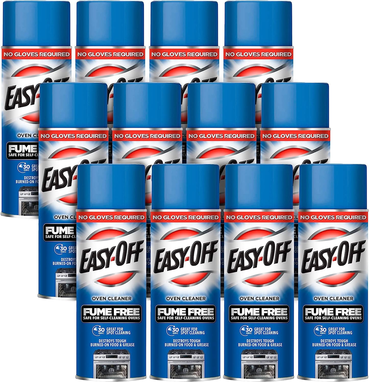 EASY-Off 178 Oven Cleaner Fume Free Max Aerosol, 16 Oz, (Pack of 12 ...