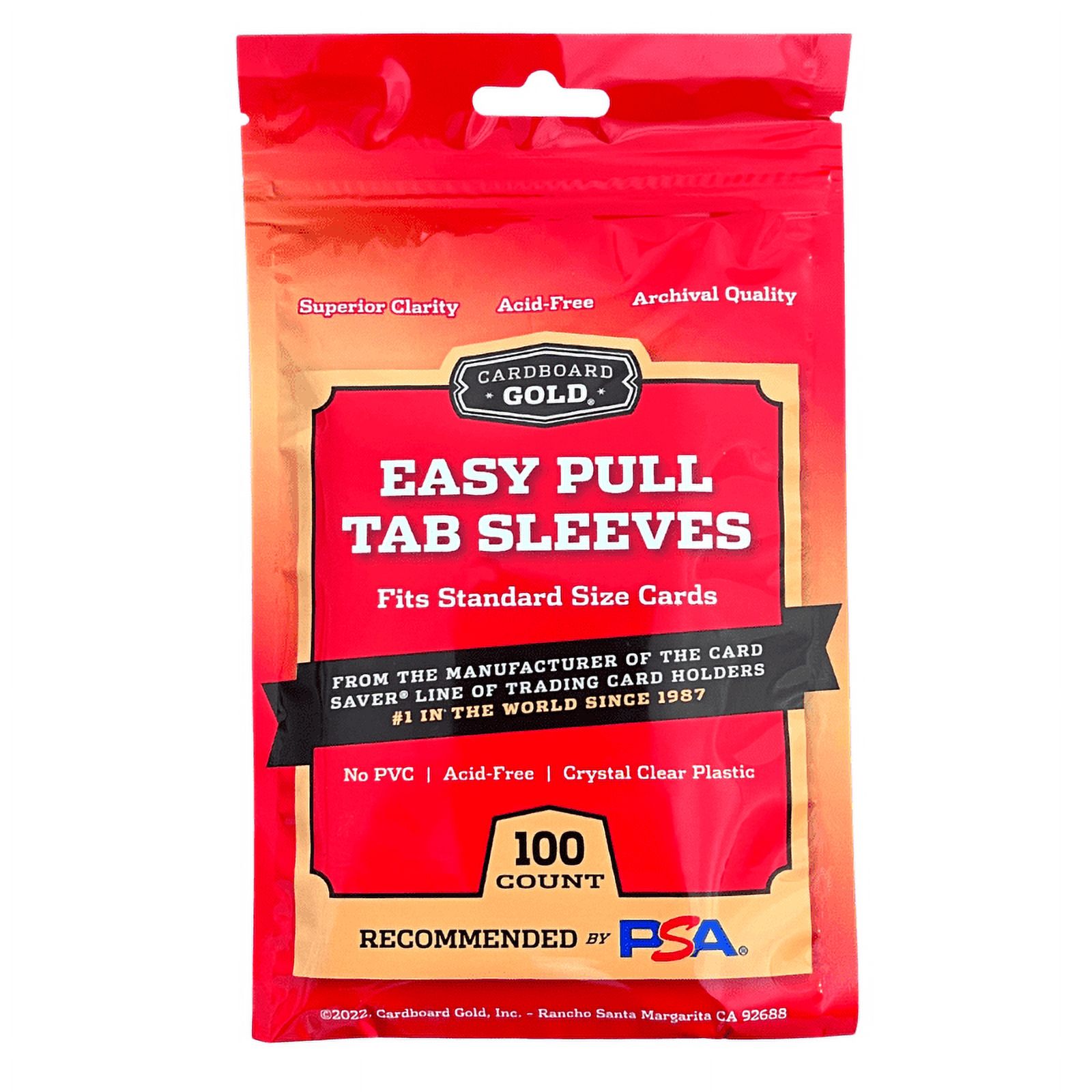 EASY PULL TABBED CARD SLEEVES (STANDARD/REGULAR) 100 COUNT PACK ...