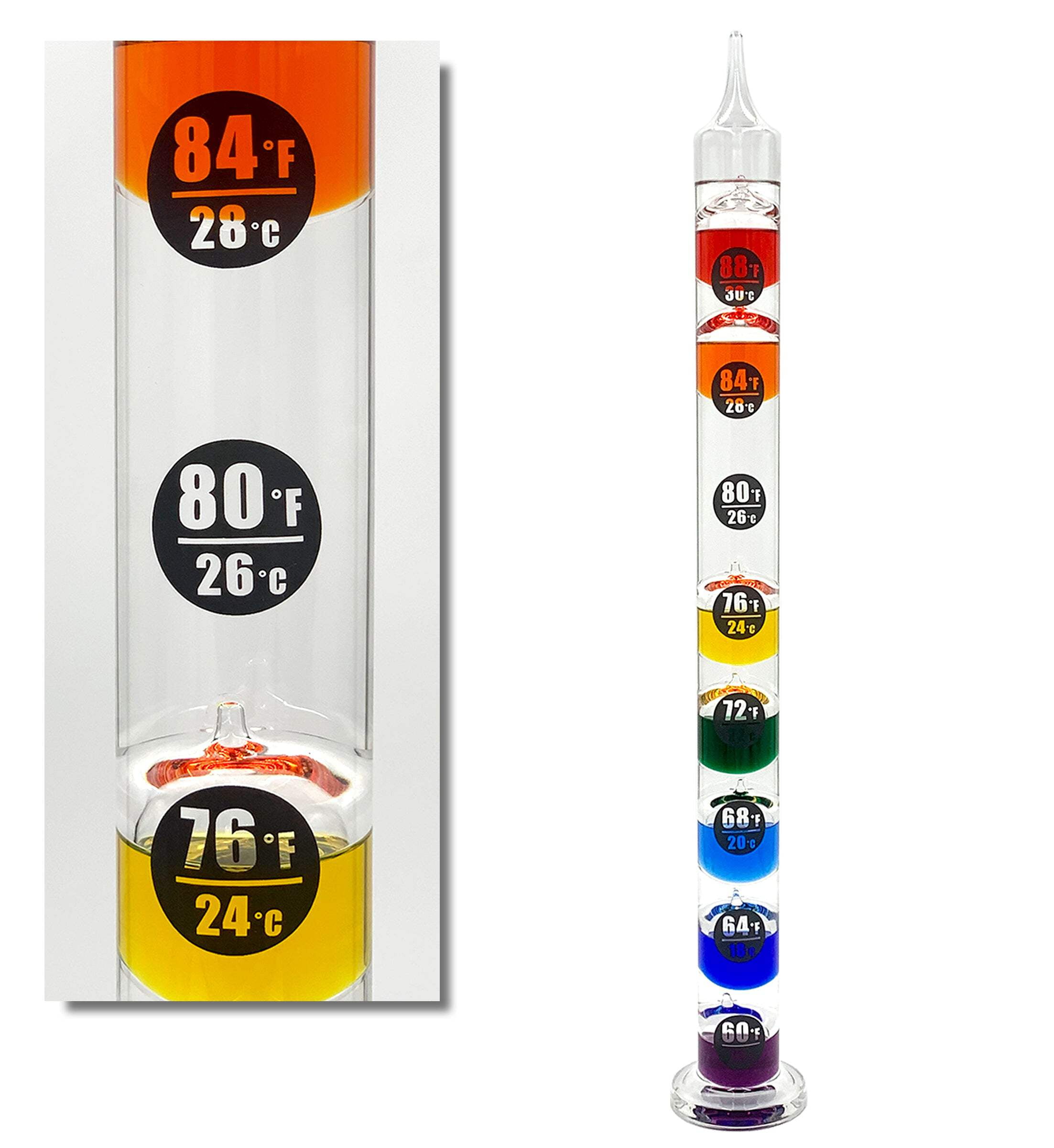 EASY READ 23" Tall Galileo Thermometer - Walmart.com
